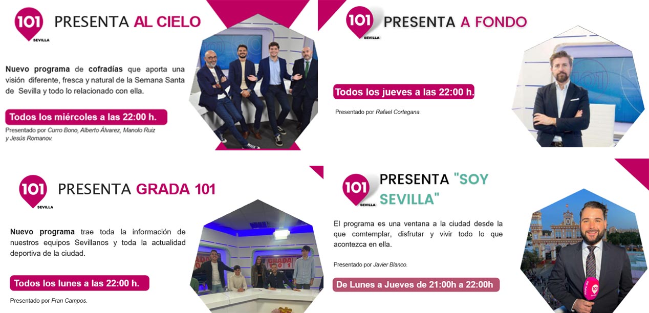 Publicidad y anuncios en 101 TV Sevilla | Tarifas